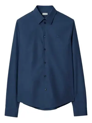 Burberry Cotton Poplin Shirt With Regular Fit