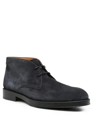 TOD'S Suede Ankle Boots - Blue