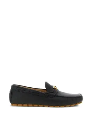 Valentino Garavani Driver Fastaway Leather Loafers