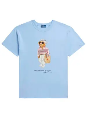 Polo Ralph Lauren POLO RALPH LAUREN Cotton Jersey Polo Bear T-Shirt Blue