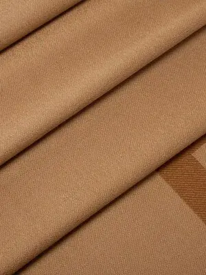 Fendi Bicolore Jacquard Wool Scarf With Macro Ff - Brown