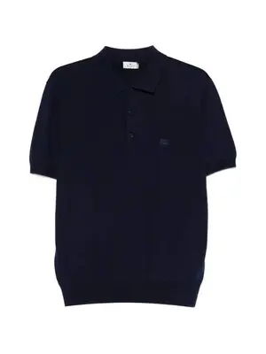 Etro Cotton Knit Polo - Blue