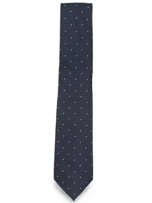 TOM FORD Polka Dot Silk Neck Tie - Blue
