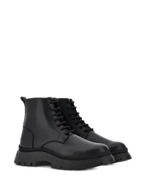 Hogan H692 Leather Lace-up Ankle Boots