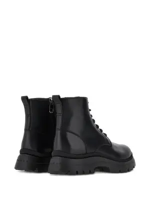 Hogan H692 Leather Lace-up Ankle Boots
