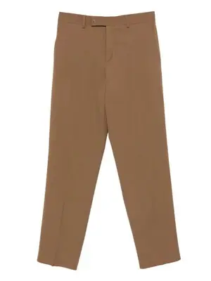 Fendi Wool Cigarette Trousers - Brown