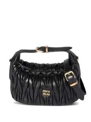 Miu Miu Pouch In Nappa Matelass - Black
