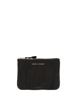 Comme Des Garçons Washed Zip Wallet - Black