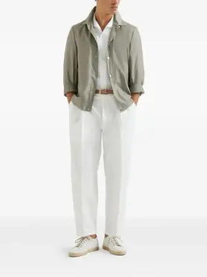 Brunello Cucinelli Unlined Silk Membrane Jacket - Green
