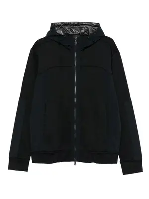 Paul & Shark Cotton And Nylon Zip-up Hoodie - Black