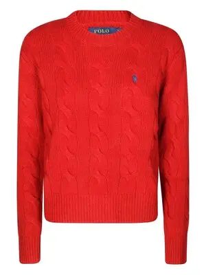 Polo Ralph Lauren Embroidered Logo Sweater - Red