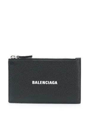 Balenciaga Logo Card Holder - Black