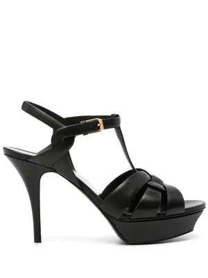 Saint Laurent Tribute Platform Sandals - Black