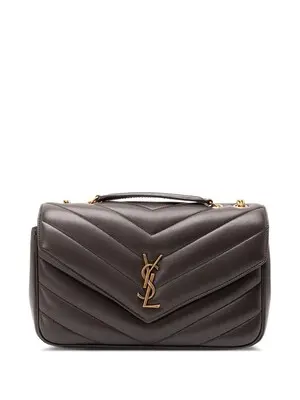 Saint Laurent Loulou Medium Leather Bag - Grey