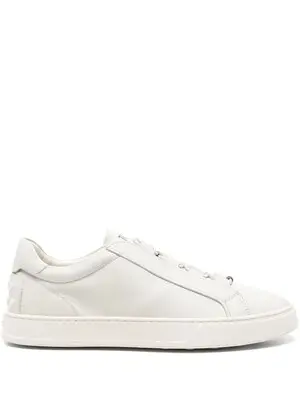 TOD`S Leather Sneakers With Elastic Lace - White
