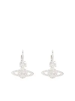 VIVIENNE WESTWOOD Grace Orb Crystal Drop Earrings - Metallic