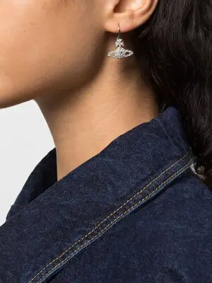 VIVIENNE WESTWOOD Grace Orb Crystal Drop Earrings - Metallic