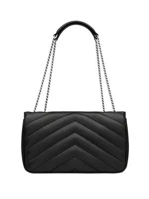 Saint Laurent Loulou Medium Matelassé Lambskin Bag - Black