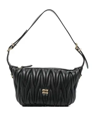Miu Miu Quilted Nappa Pouch - Black