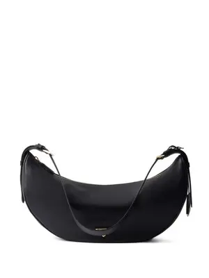 Prada Demi-lune Large Leather Shoulder Bag - Black