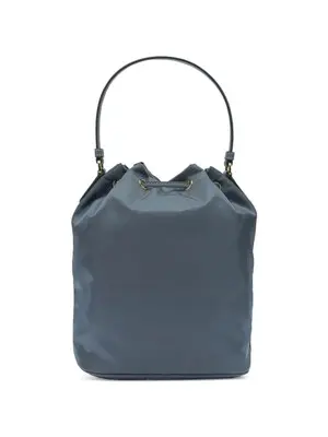 Prada Duet Bucket Bag In Re-nylon - Blue