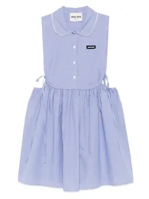 Miu Miu Vichy Cotton Dress - Blue