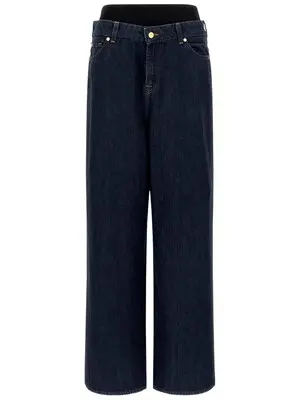 Valentino Garavani Wide Leg Jeans - Blue