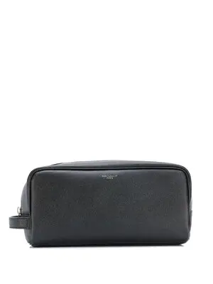 Saint Laurent Embossed Leather Grooming Case - Black