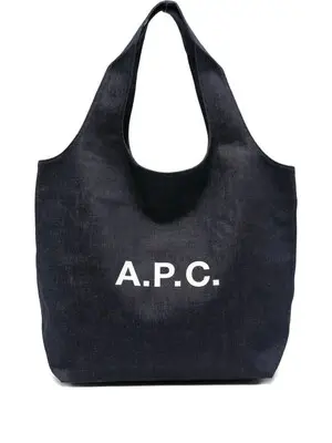 A.p.c. Ninon Cotton Tote Bag - Blue