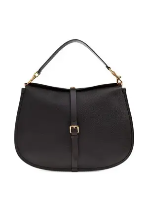 Etro Leather Shoulder Bag With Buckle - Brown