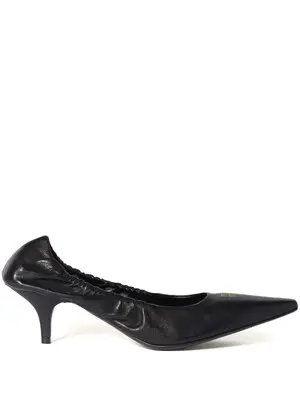 Miu Miu Nappa Leather Pointed Toe Pumps - Black