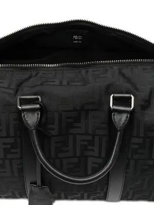 Fendi Medium Ff Nylon Travel Bag - Black
