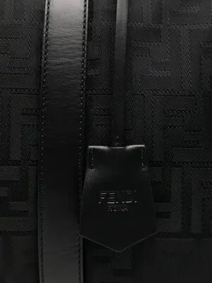 Fendi Medium Ff Nylon Travel Bag - Black