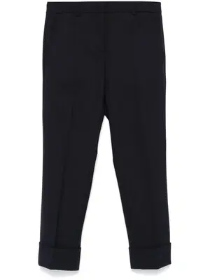 Incotex Tapered Wool Pants - Blue