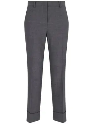 Incotex Tapered Wool Pants - Grey