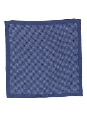 TOM FORD Polka Dot Pocket Square - Blue