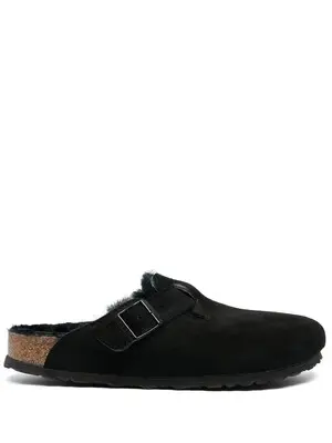BIRKENSTOCK Boston Mule With Sheepskin Lining - Black