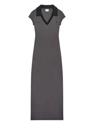 COURREGES Long Sports Polo Dress - Grey