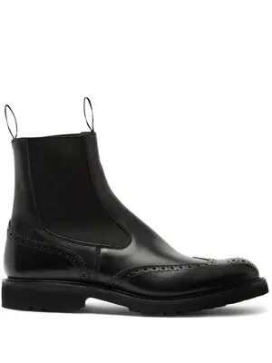 TRICKER`S Tricker's Henry Chelsea Boots With Brogue Detailing - Black