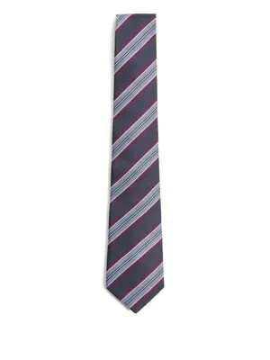 Valentino Garavani Jacquard Regimental Silk Neck Tie - Blue