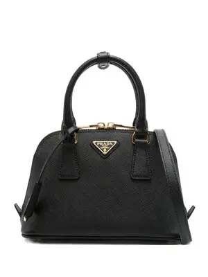 Prada Promenade Saffiano Leather Handbag - Black
