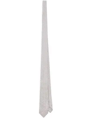 Dolce & Gabbana Martini Jacquard Neck Tie Grey