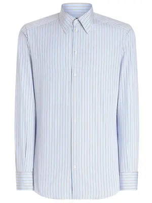 BORRIELLO NAPOLI Striped Shirt - Blue