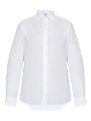 Etro Jacquard Cotton Shirt With Geckos - White