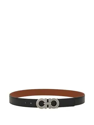 FERRAGAMO Reversible Grained Calf Leather Belt - Multi