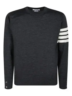 Thom Browne 4-bar Merino Wool Pullover - Grey