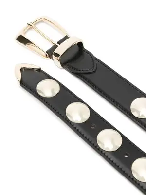 Khaite Benny Studded Belt - Black