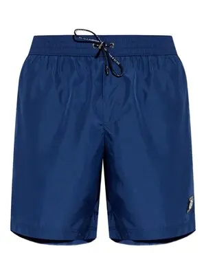 Dolce & Gabbana Medium Swim Boxer With Logo Patch - Blue