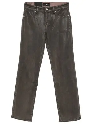 7 For All Mankind Calie Straight-leg Jeans - Brown