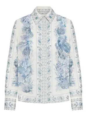 Zimmermann Wanderlust Slim Fit Shirt - Blue